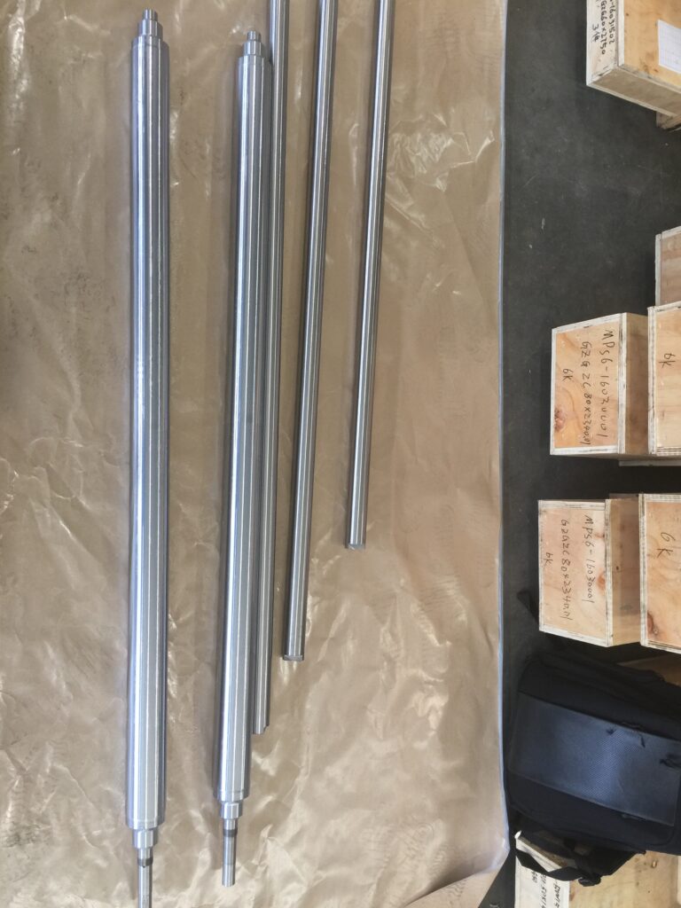 Leveller rolls for leveling line