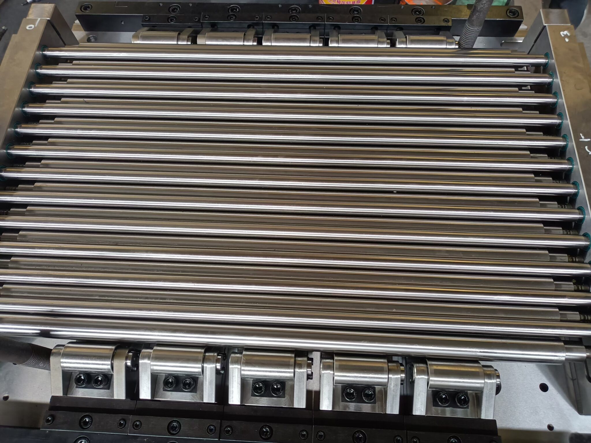 Roll system of tension leveler with 28mm dia. work roll with high ...