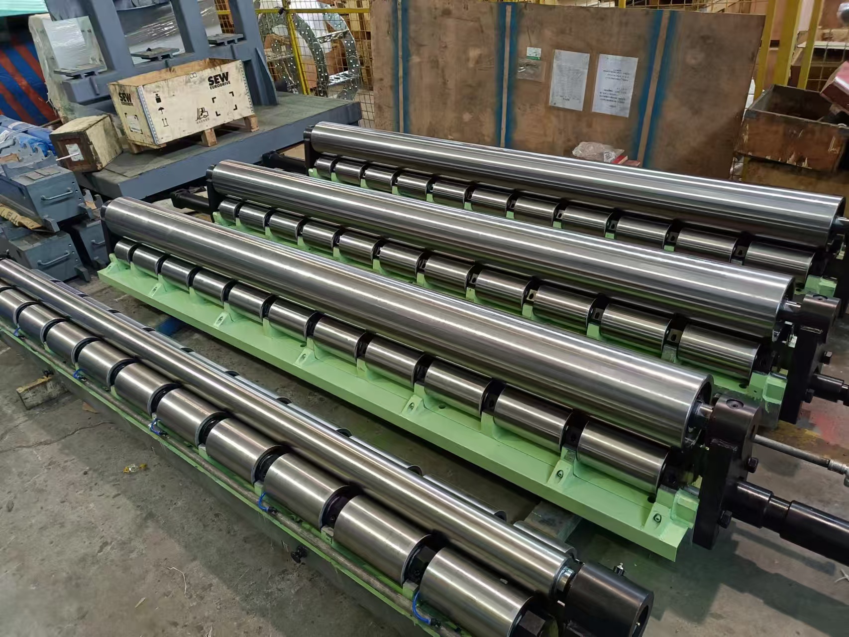 Roll system of tension leveler with 28mm dia. work roll with high ...